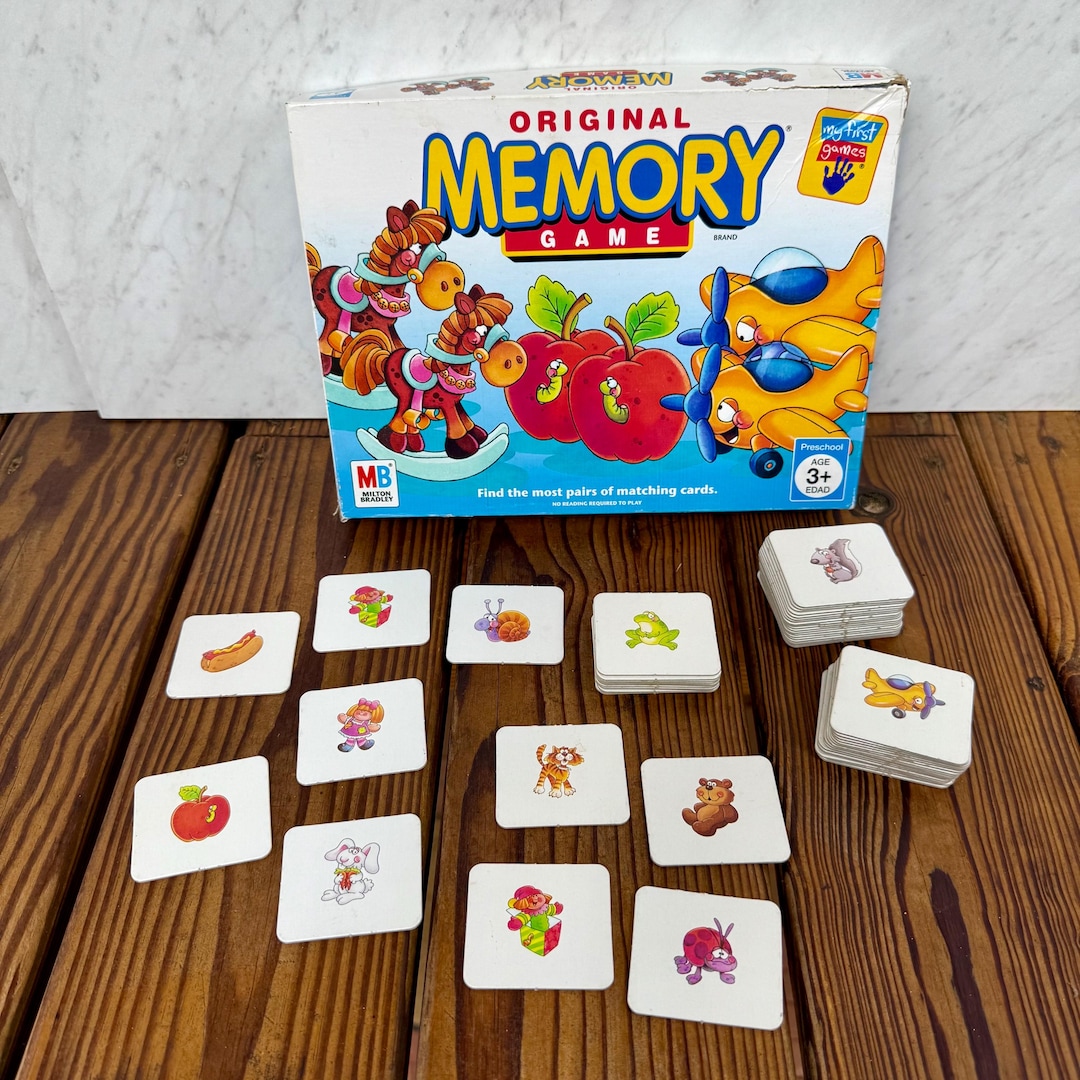 Vintage MB Memory Game Preschool Matching Cards 1990s Milton Bradley - Etsy