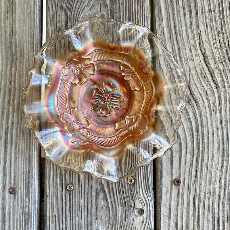 Carnival Glass Candy Dish - Etsy