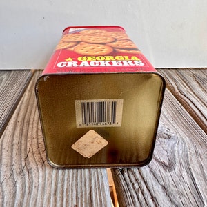 Vintage 1988 Georgia Crackers Metal Tin - 16 Oz. - Retro Advertising ...