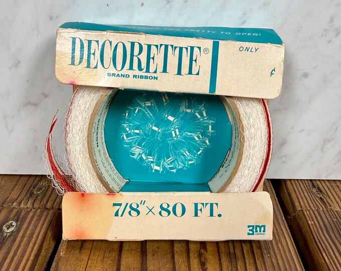 Vintage 1960s Decorette Ribbon by 3M – 7/8” X 80 Ft Decorative Trim in ...