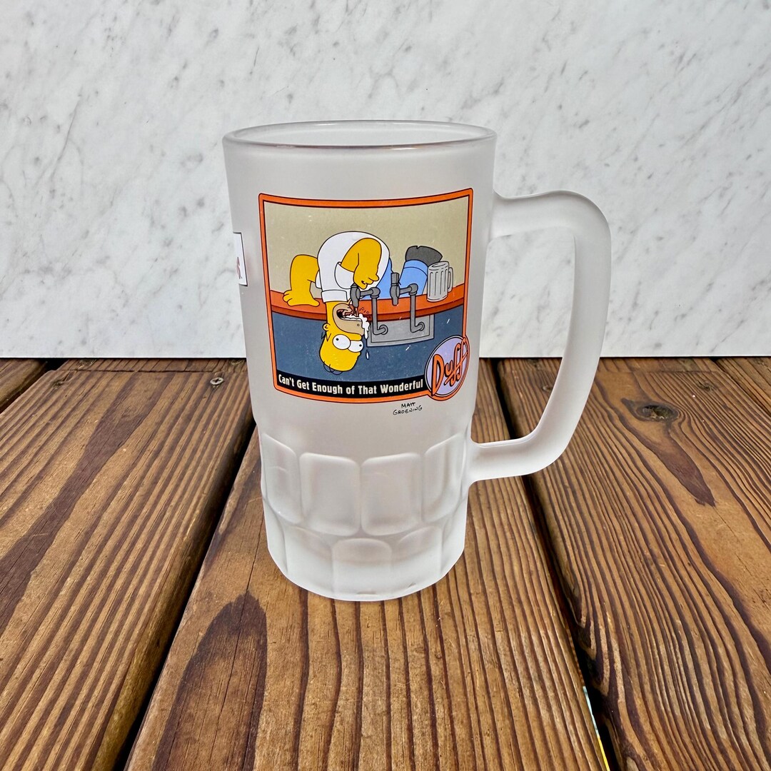 Simpsons Duff Beer Frosted Glass Stein Mug – Homer Simpson - Etsy
