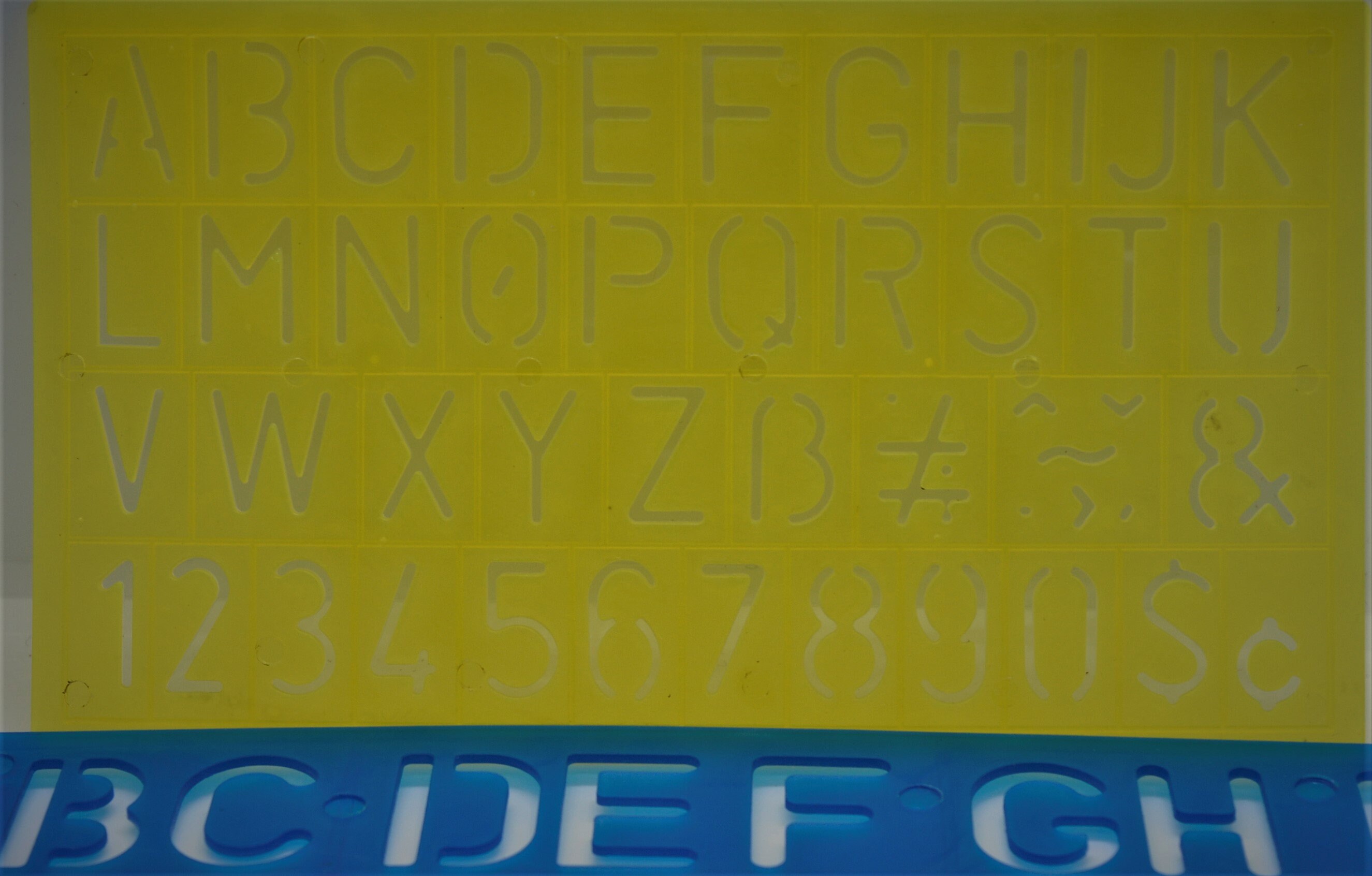 3 Set ABC Alphabet Stencil Letter Number Symbols Assorted Lettering ...