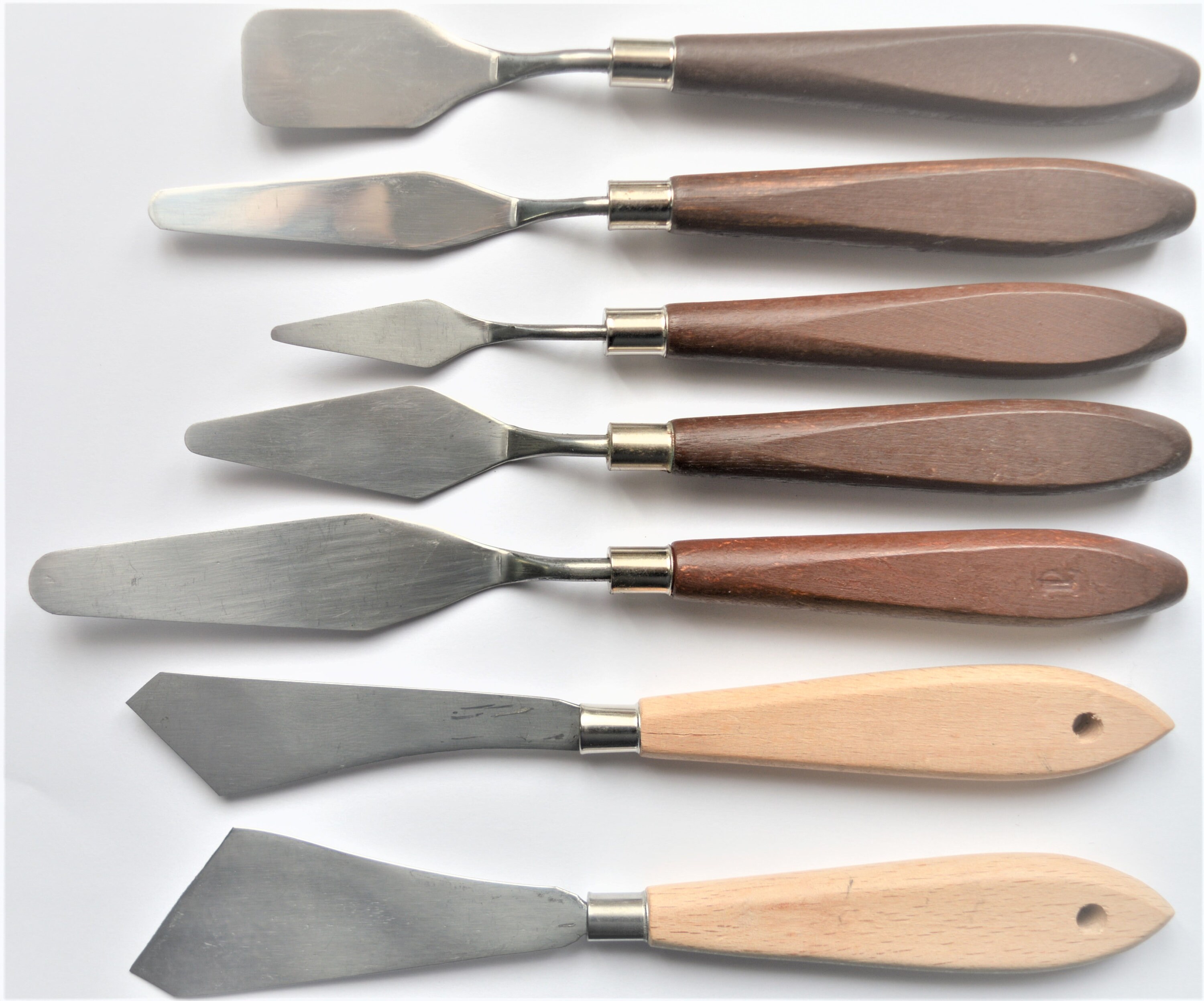7 Conjunto Metal Paleta Cuchillo de Madera Mango Pintura - Etsy España