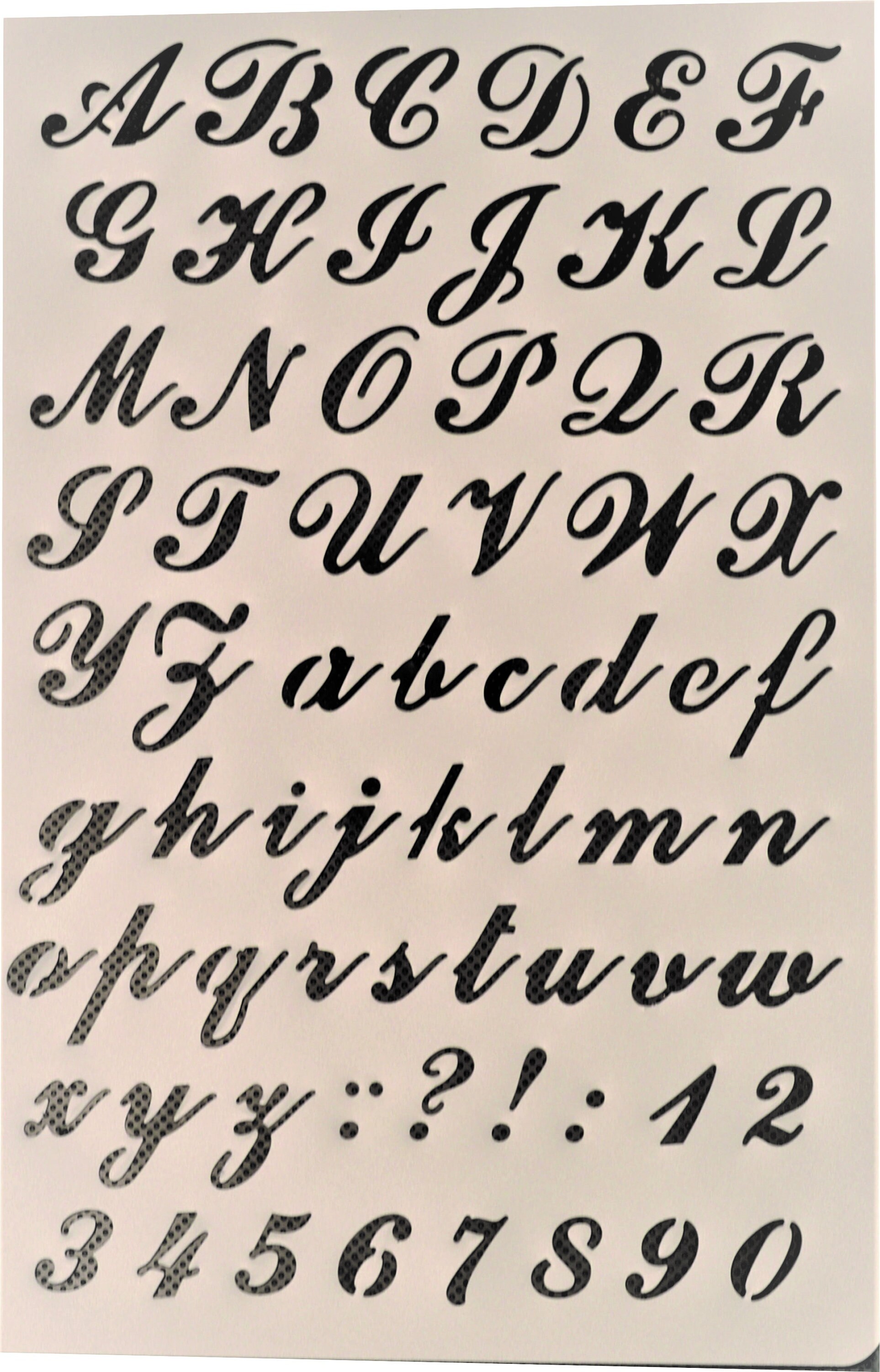 ABC Wall Stencil Reusable Alphabet Letters Numbers Lettering Typeface ...