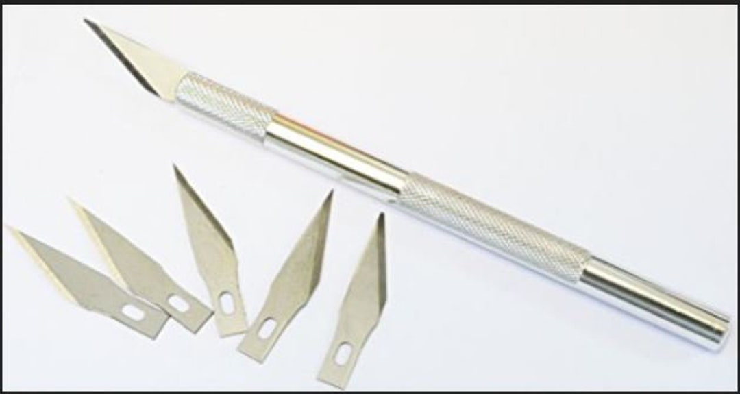 Hobby Craft Knife Handle With 5 Blades - Etsy