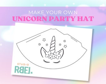 Printable Unicorn Birthday Crown to Color ,DIY Unicorn Printable ...