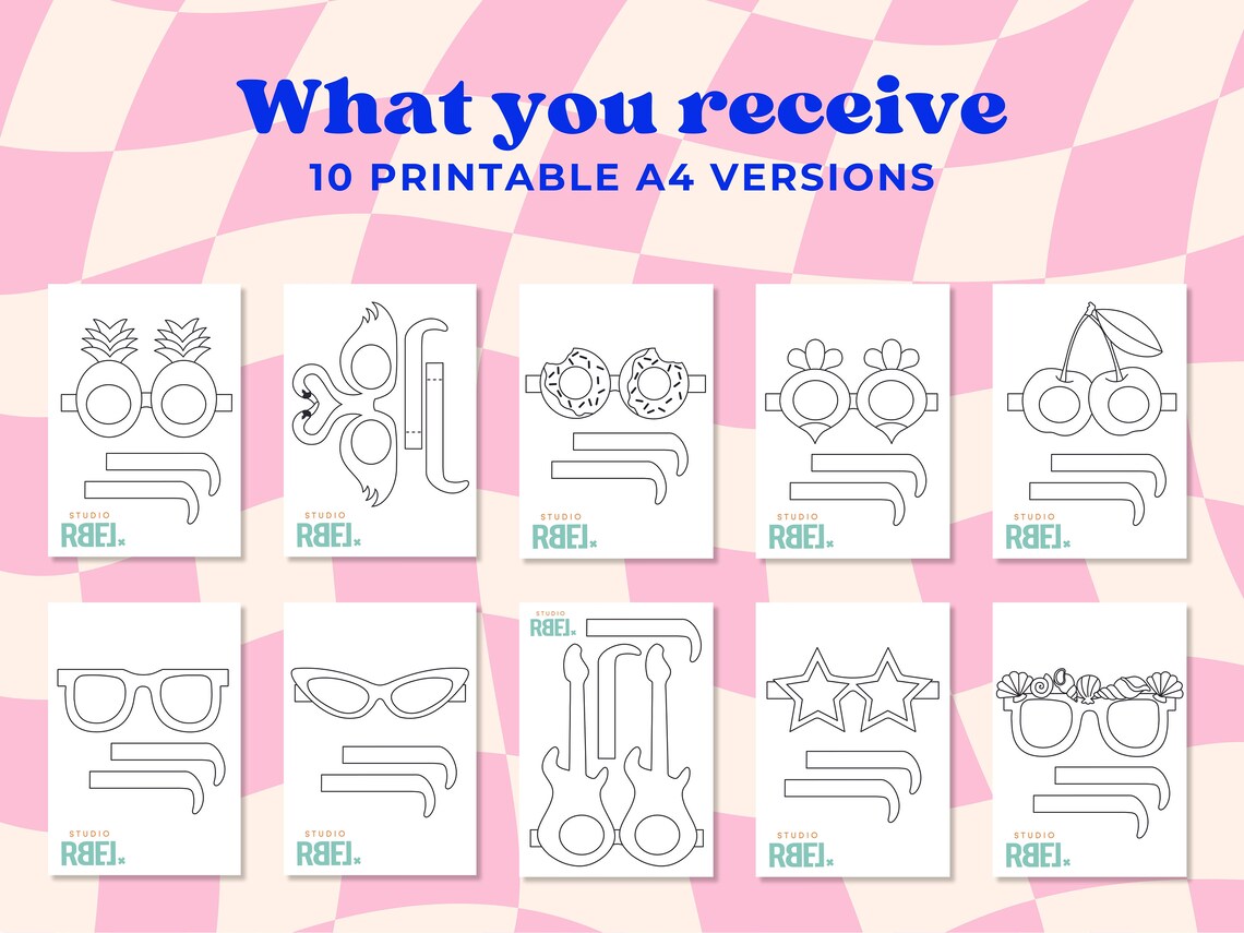 10 Printable Paper Glasses Kids Activities, Paper Glasses Template ...