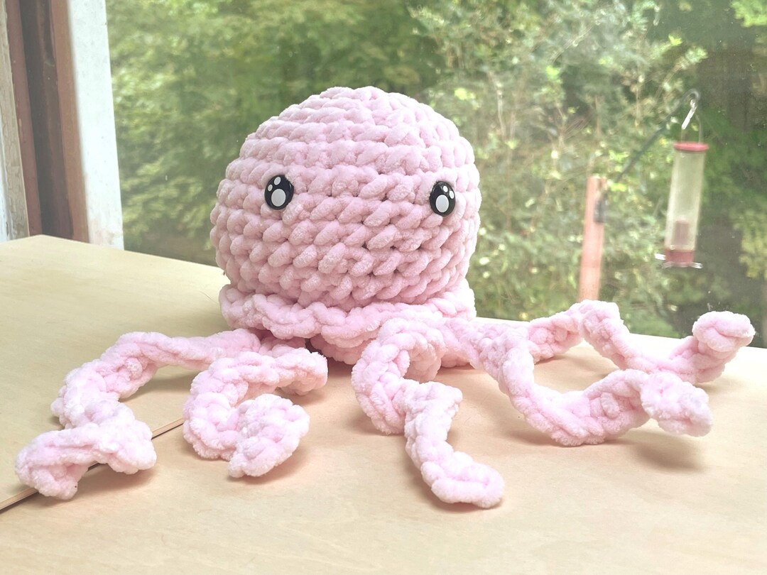 Crochet Jellyfish Plushie: Jumbo Polyester Stuffed Toy - Etsy