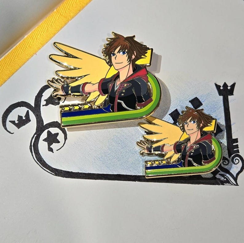 Sora KH3 HP Enamel Pin | Kingdom Hearts 3 (KH3) - Etsy