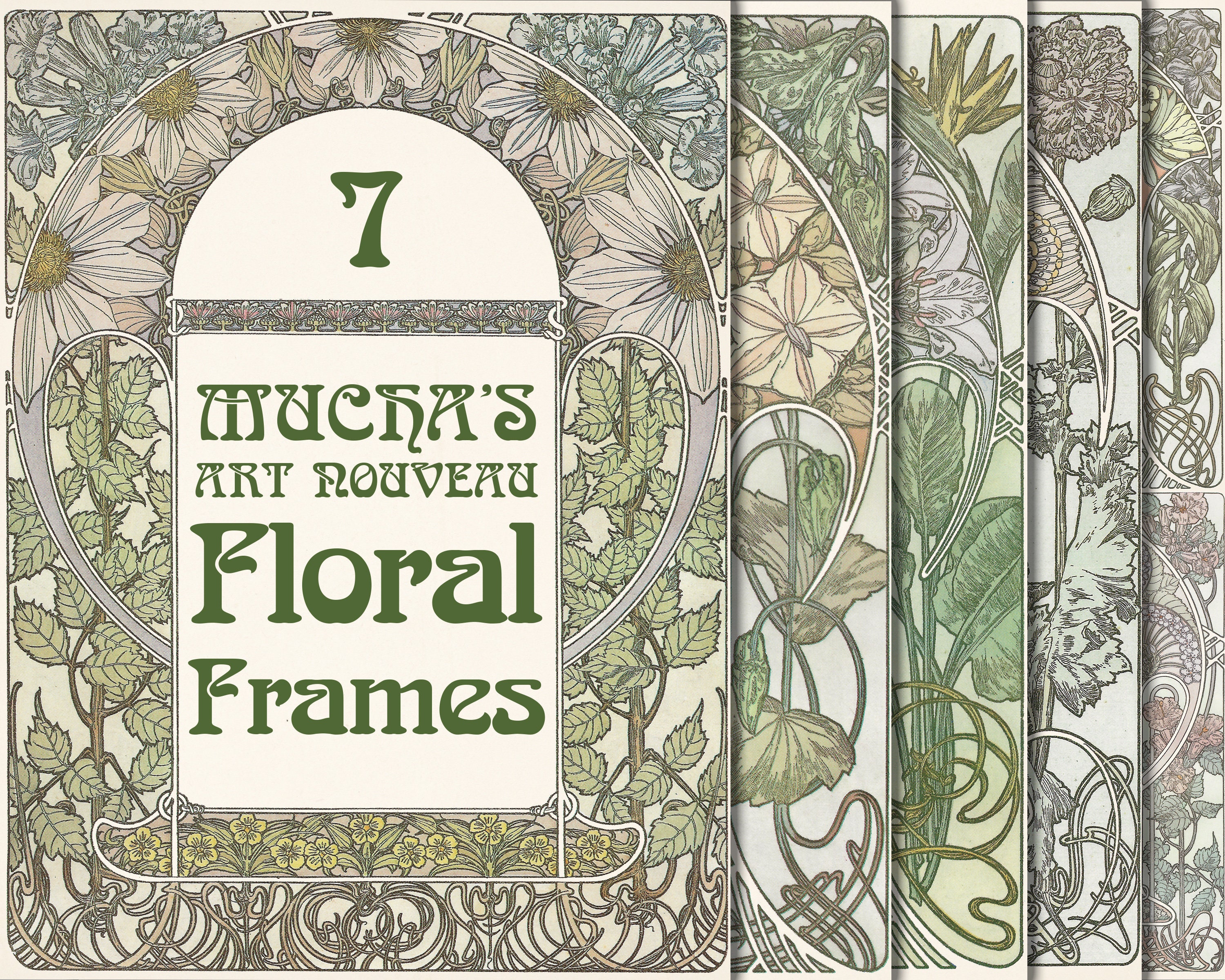 Art Nouveau Mucha Flowers