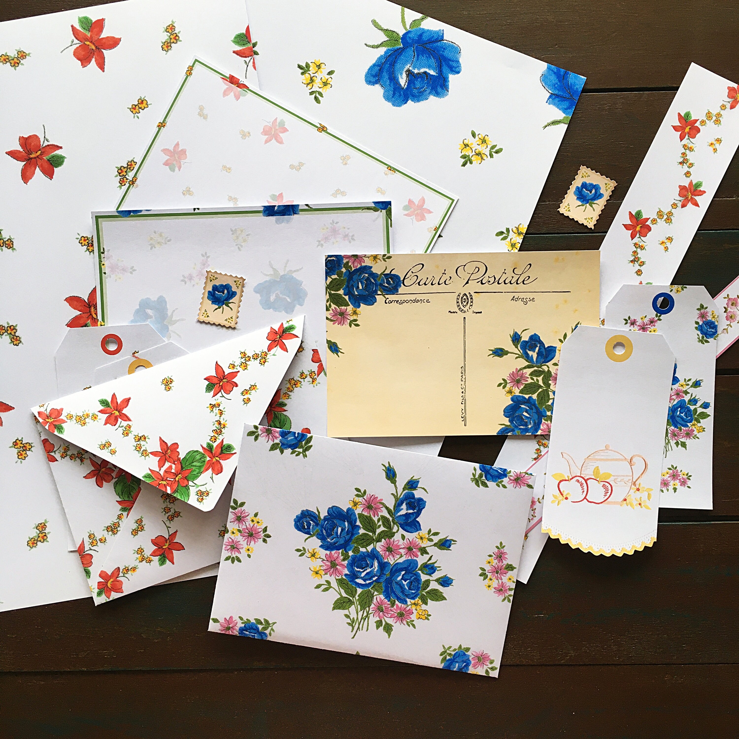 Digital Vintage Journaling Pack October Kit Floral - Etsy