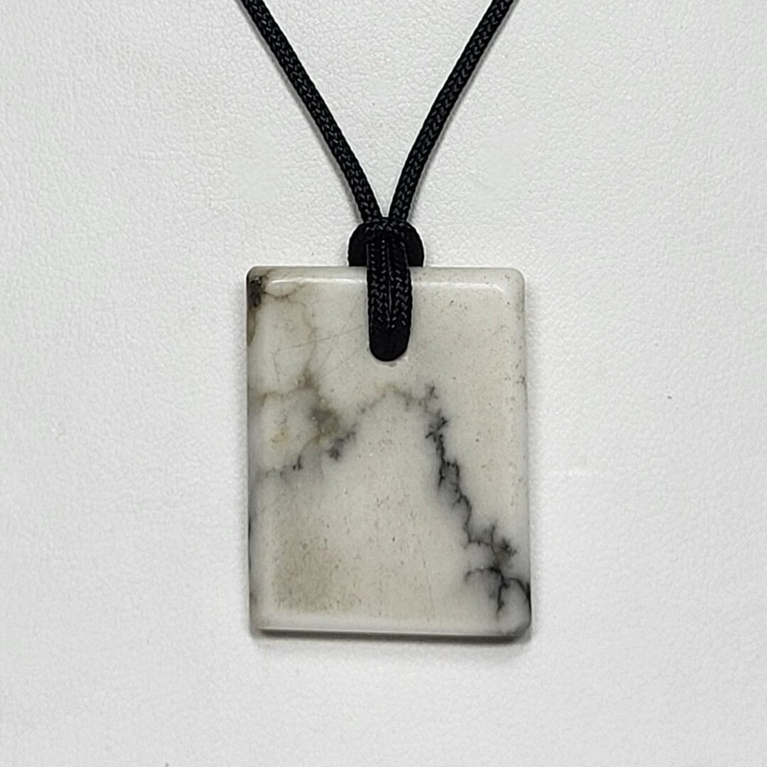 Howlite Pendant Necklace, Free Shipping 23881, Magnetite Necklace ...