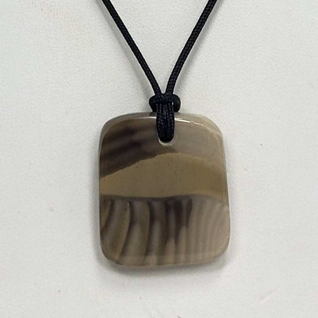 Striped Flint Pendant Necklace, Free Shipping (24180), Banded Flint ...