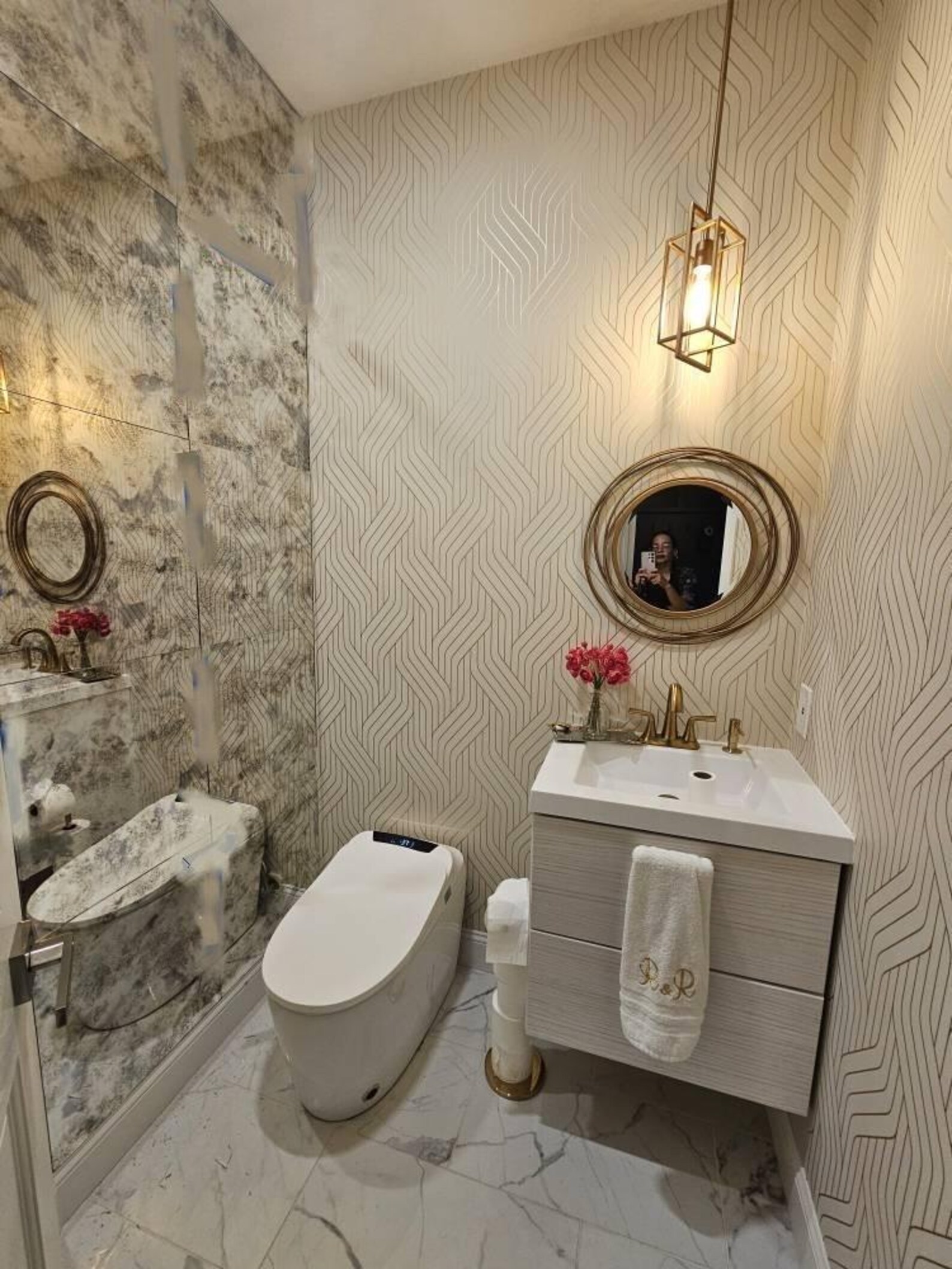 Vintage Mirror Tiles 12" X 12", Antique Mirror in Modern Interior ...