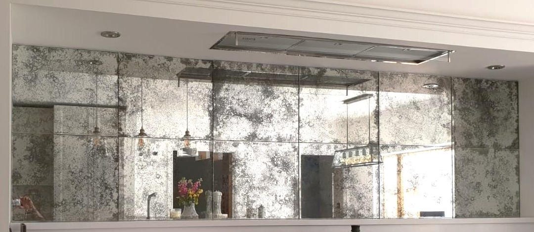 Aging Mirror Tiles . Antique Style Wall Decor. the Price is for 1 Tile ...