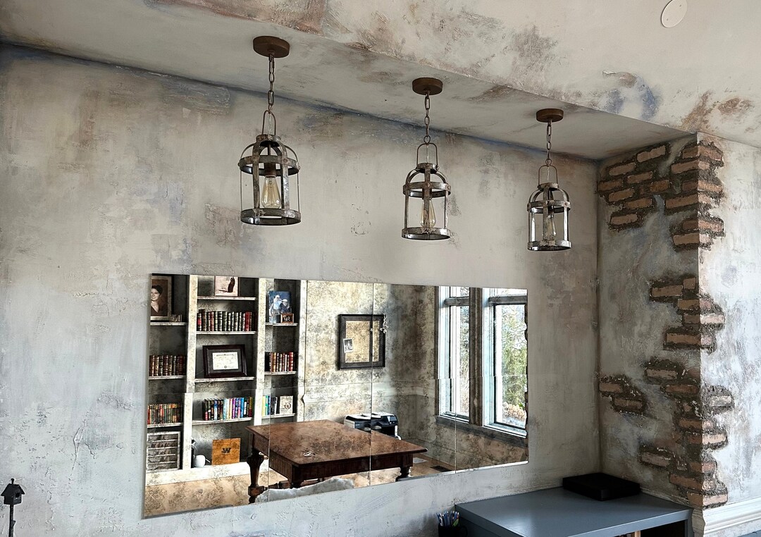 Antique Mirror Tiles 20"x 20", Antique Mirror in Modern Interior ...