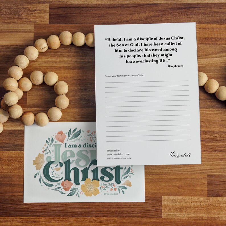 2024 LDS Youth Theme "i Am a Disciple of Jesus Christ" - Card & Sticker ...