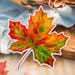 Maple Fall Leaf Sticker (waterproof) - Etsy
