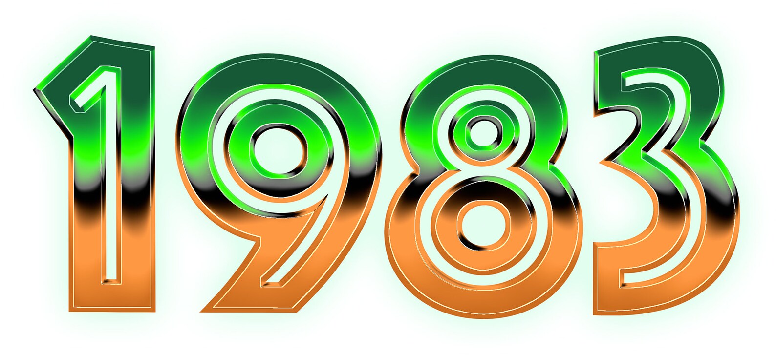 1983 PNG, 5 Digitals, 40th Birthday Digital File, 1983 Png 5 Chrome ...