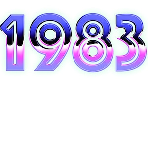 1983 PNG, 5 Digitals, 40th Birthday Digital File, 1983 Png 5 Chrome ...