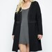 New VOCAL Coat Duster Cardigan Natural & Black Studded Long Sleeve ...