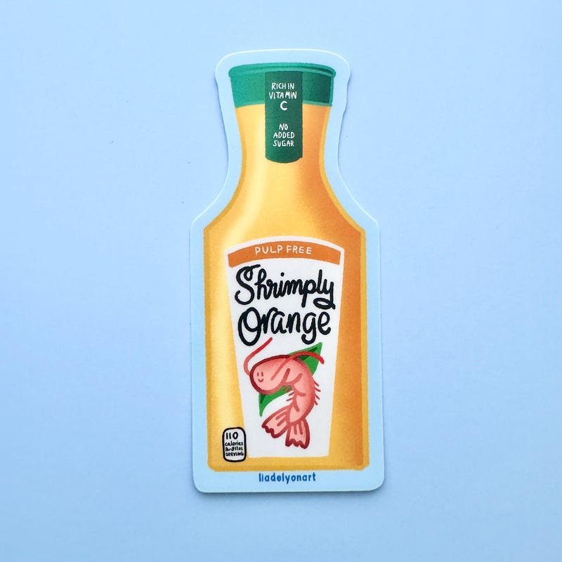 Logo Stickers Shrimp - Etsy