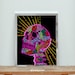 Skeleton Art Print, Colorful Skull Wall Art, Spooky Art, Halloween ...