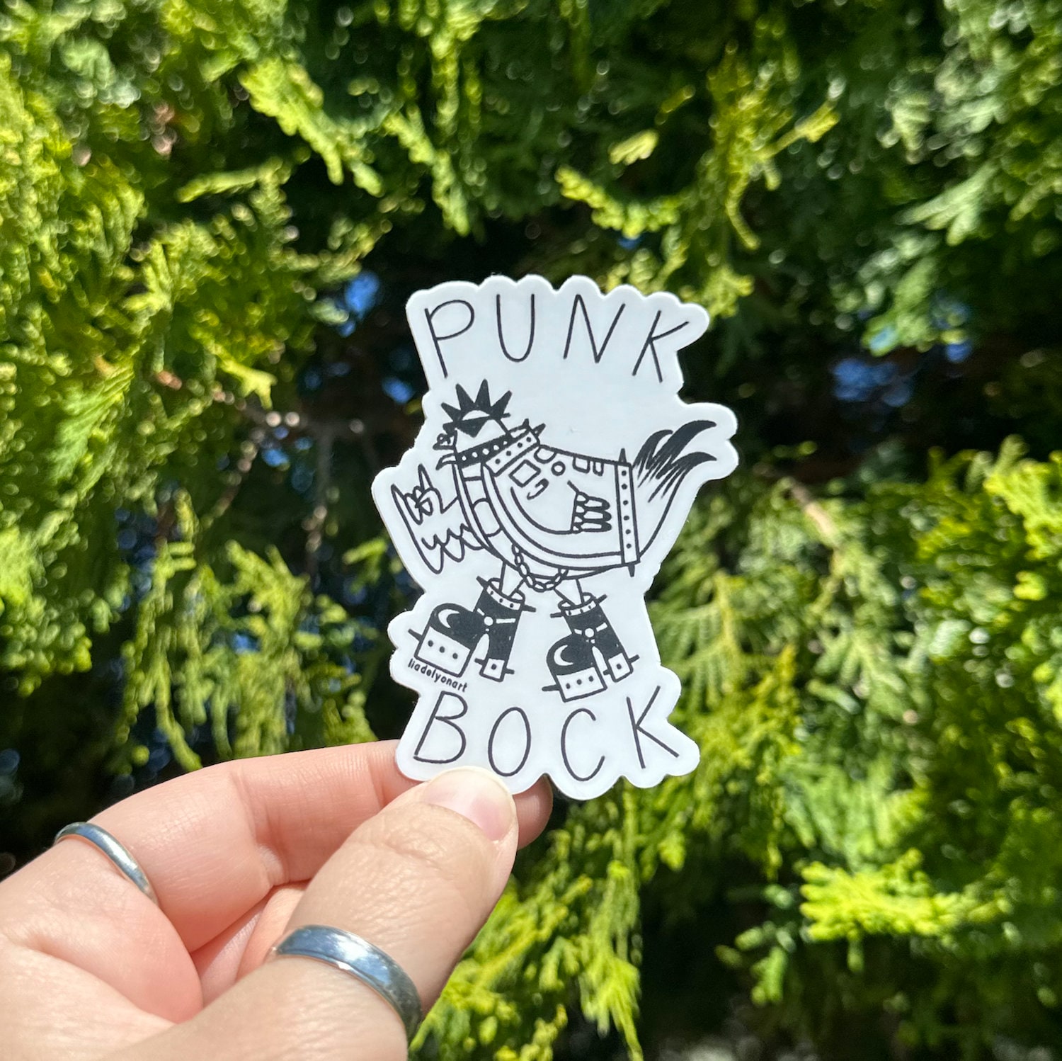 Punk Rock Chicken Water Bottle Sticker - Etsy