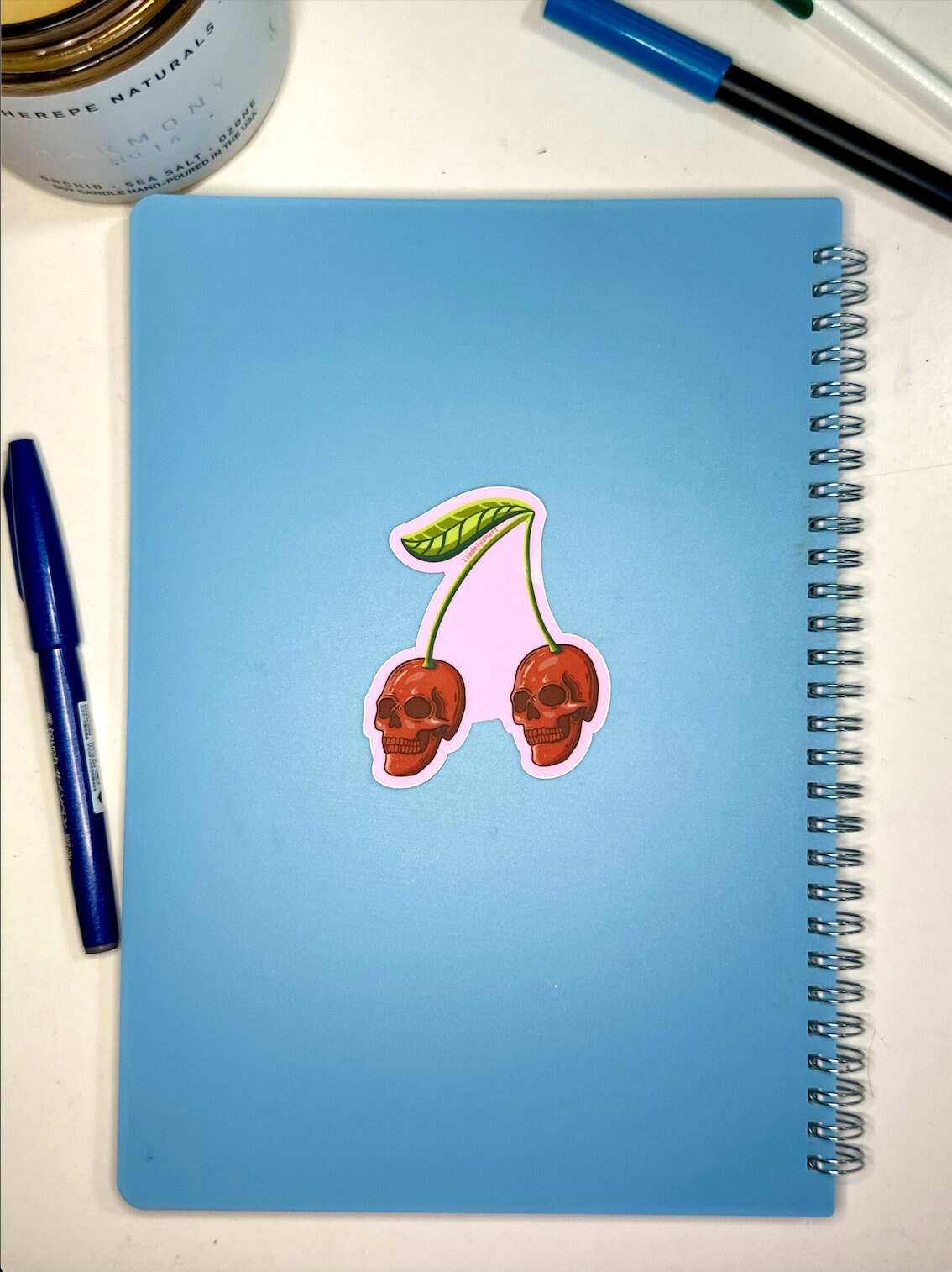Cherry Skull Sticker, Fruit Sticker - Etsy