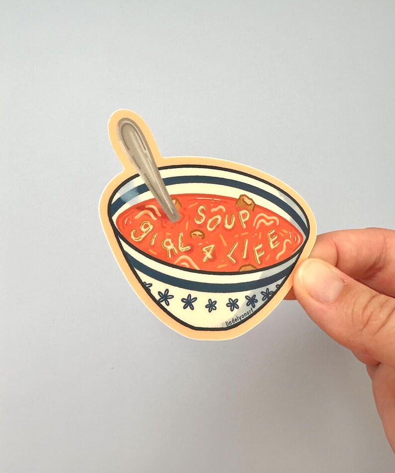 Soup Girl Water Bottle Sticker - Etsy
