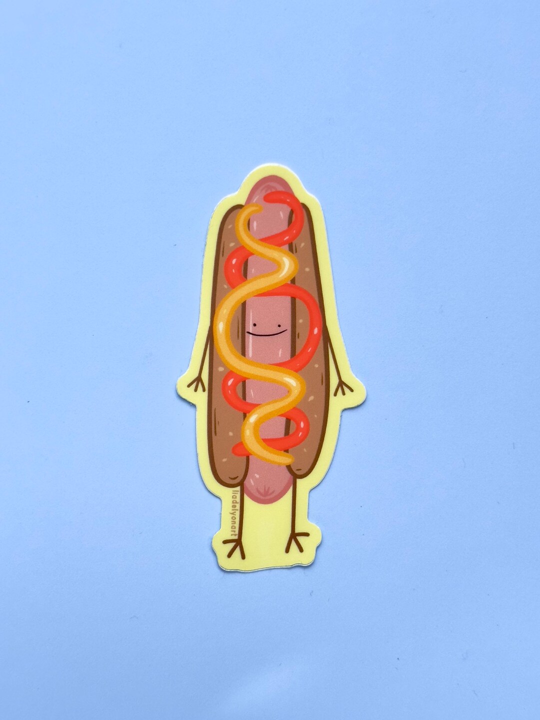 Hot Dog Dude Water Bottle Sticker - Etsy