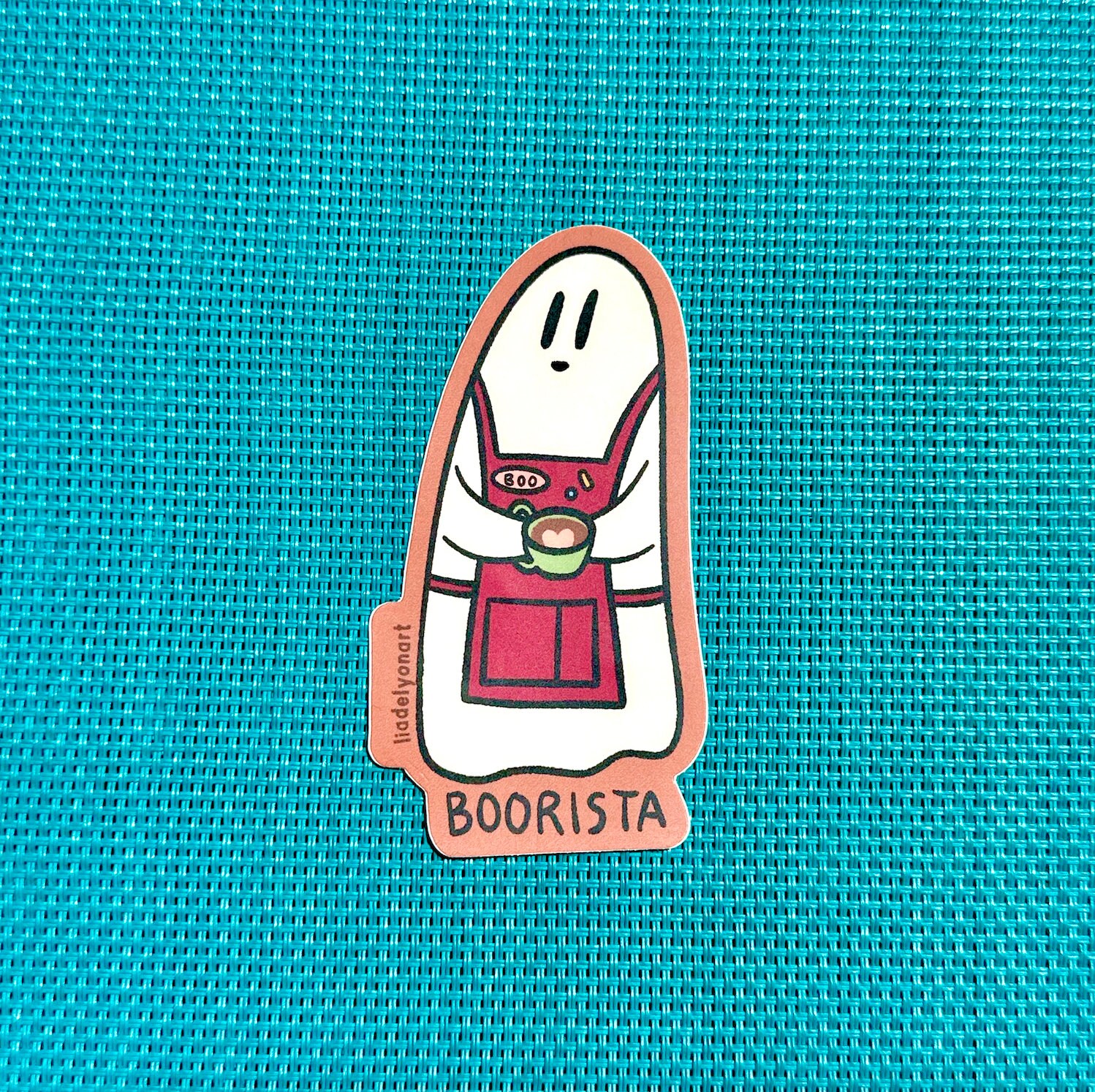 Ghost Coffee Barista Water Bottle Sticker - Etsy