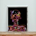 Skeleton Art Print, Colorful Skull Wall Art, Spooky Art, Halloween ...