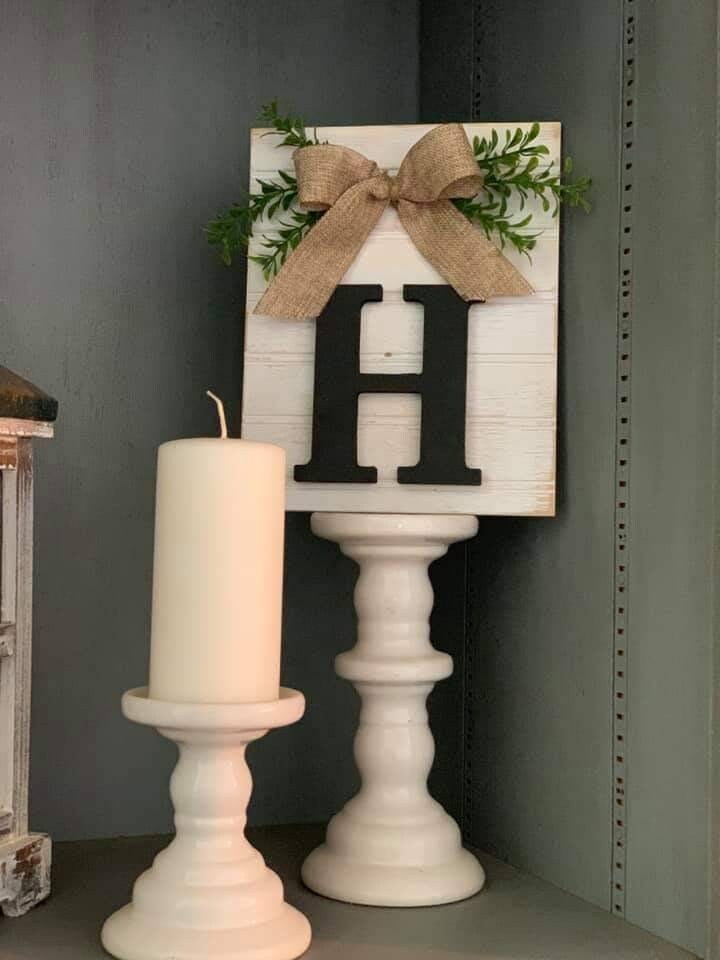 Shabby Monogram Decor/monogram/home Decor/wood Decor/wood Letter/shelf ...