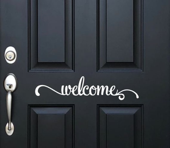 Welcome Front Door Decal/Front Door Decal/Door Sticker/Welcome | Etsy