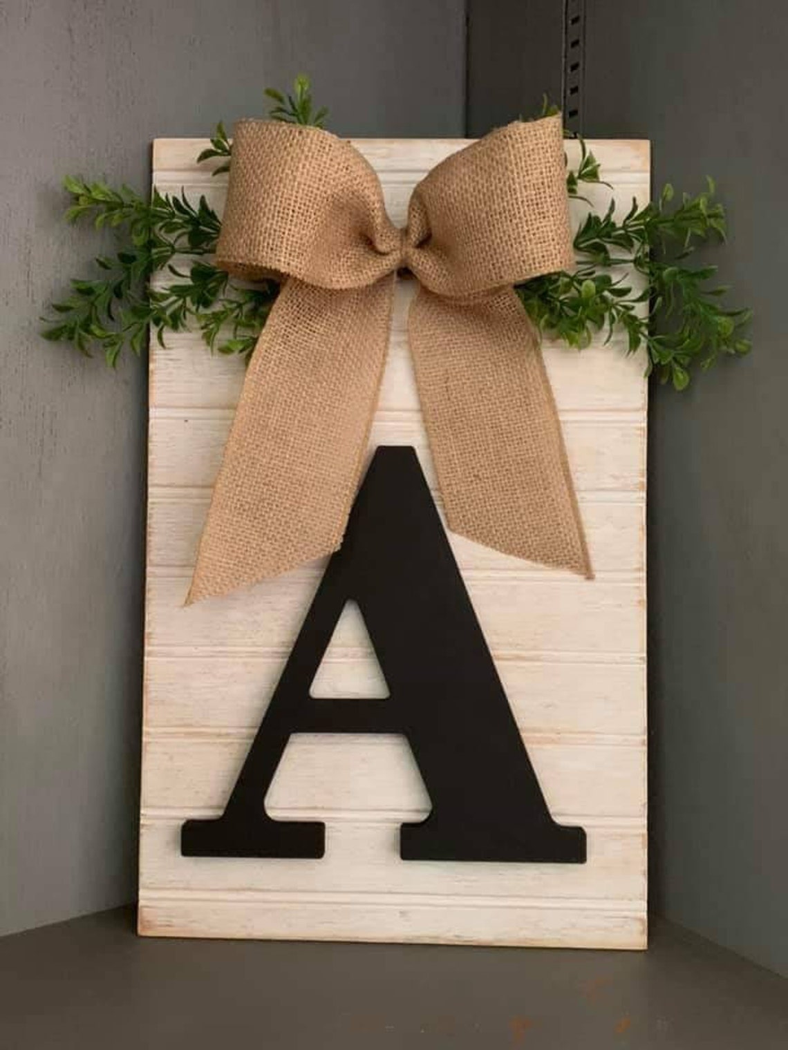 Shabby Monogram Decor/monogram/home Decor/wood Decor/wood Letter/shelf ...