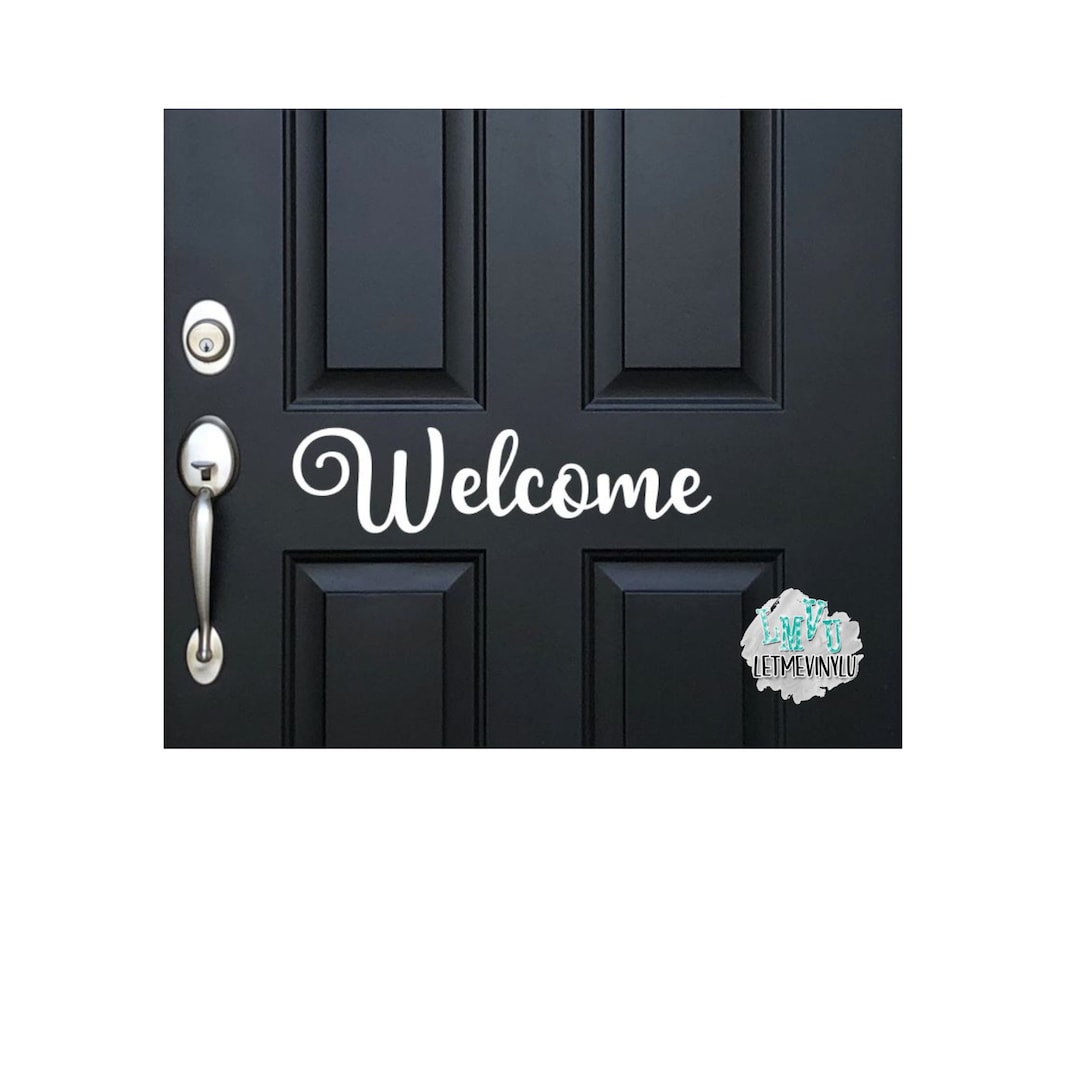 Welcome Front Door Decal/front Door Decal/door Sticker/welcome Sticker ...