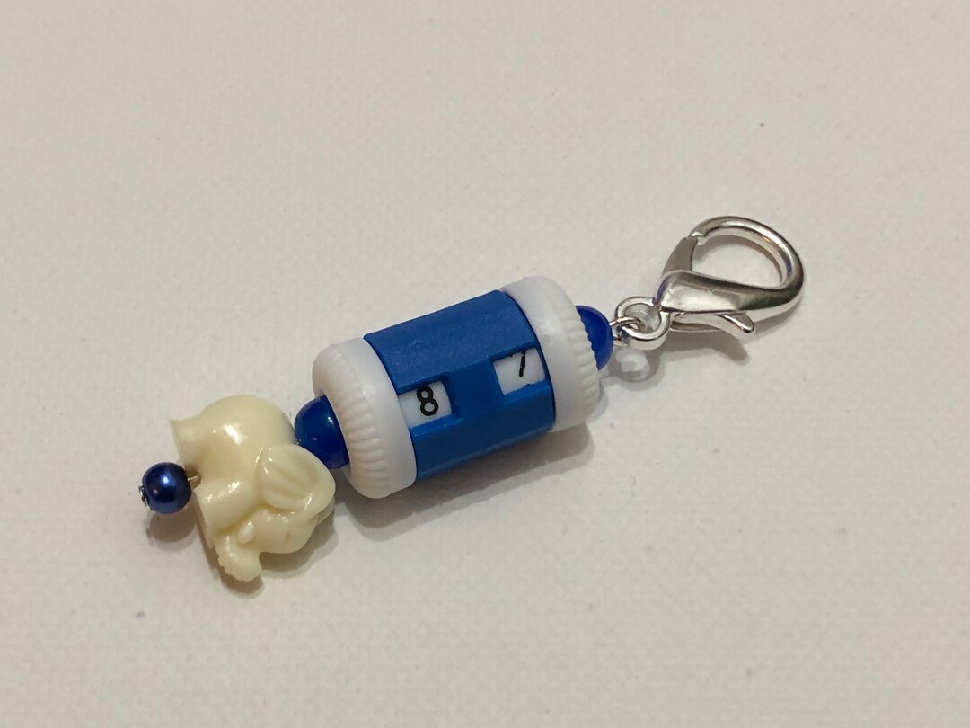 Blue Beaded Row Counter With Elephant Bead - Etsy