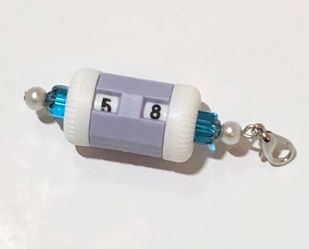 Light Purple Beaded Row Counter With Turquoise Glass Beads - Etsy