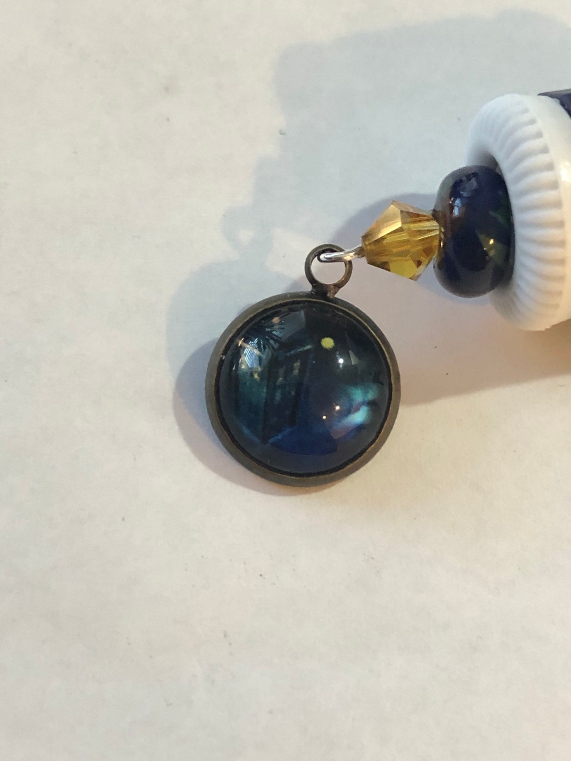 Dark Purple Beaded Row Counter With Tardis Dongle - Etsy Canada