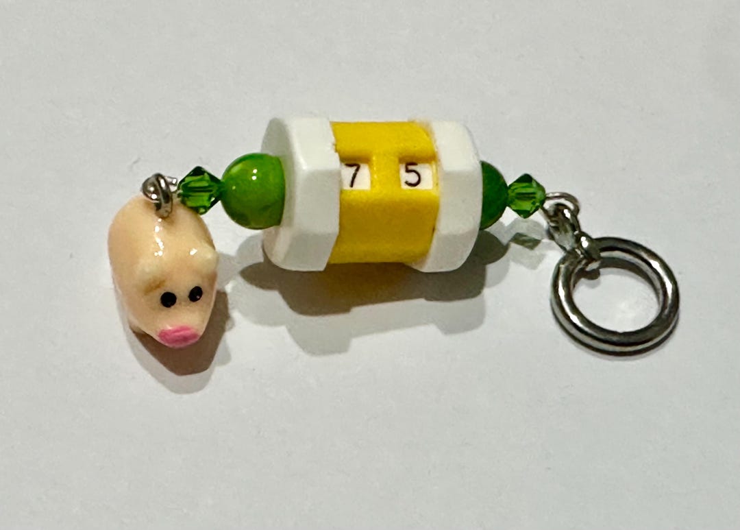 Yellow Beaded Row Counter With Piggy Charm - Etsy