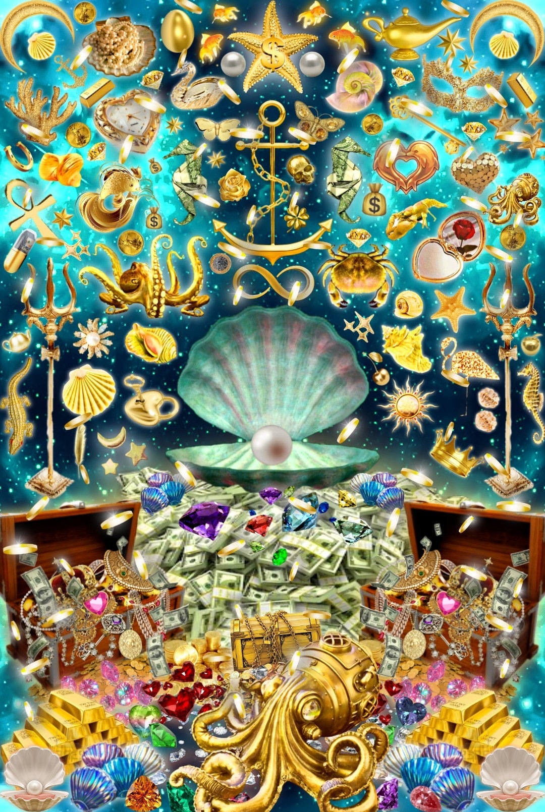 Prosperity Poster Ocean Treasure - Portal Vision Board Sigil ...