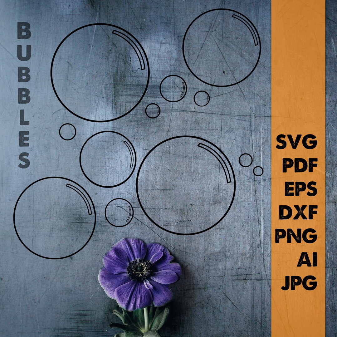 Bubbles Bundle Svg Eps Dxf and More | Bubble Svg | Bubble Clipart ...