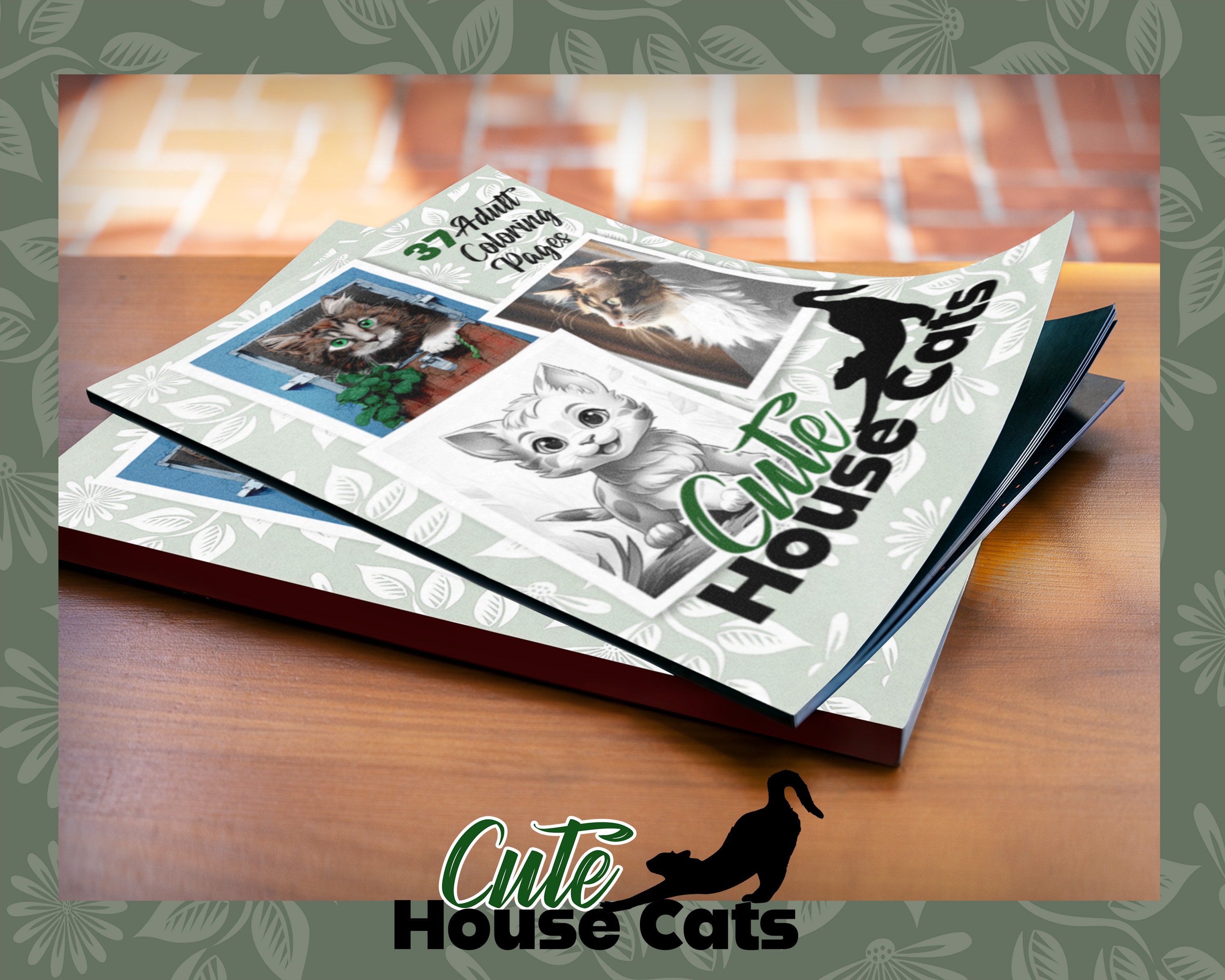 Cute House Cats Adult Coloring Book for Those Who Love Coloring Cat ...