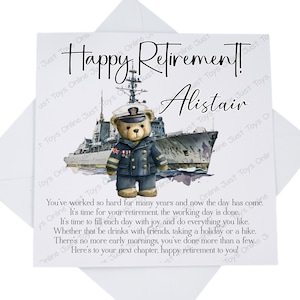 Happy Retirement Card, Personalised Retirement Card With Poem Verse, on ...