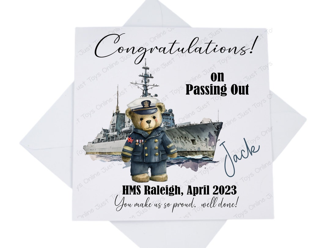 Passing Out Card, Personalised Royal Navy Ship Passing Out Parade ...