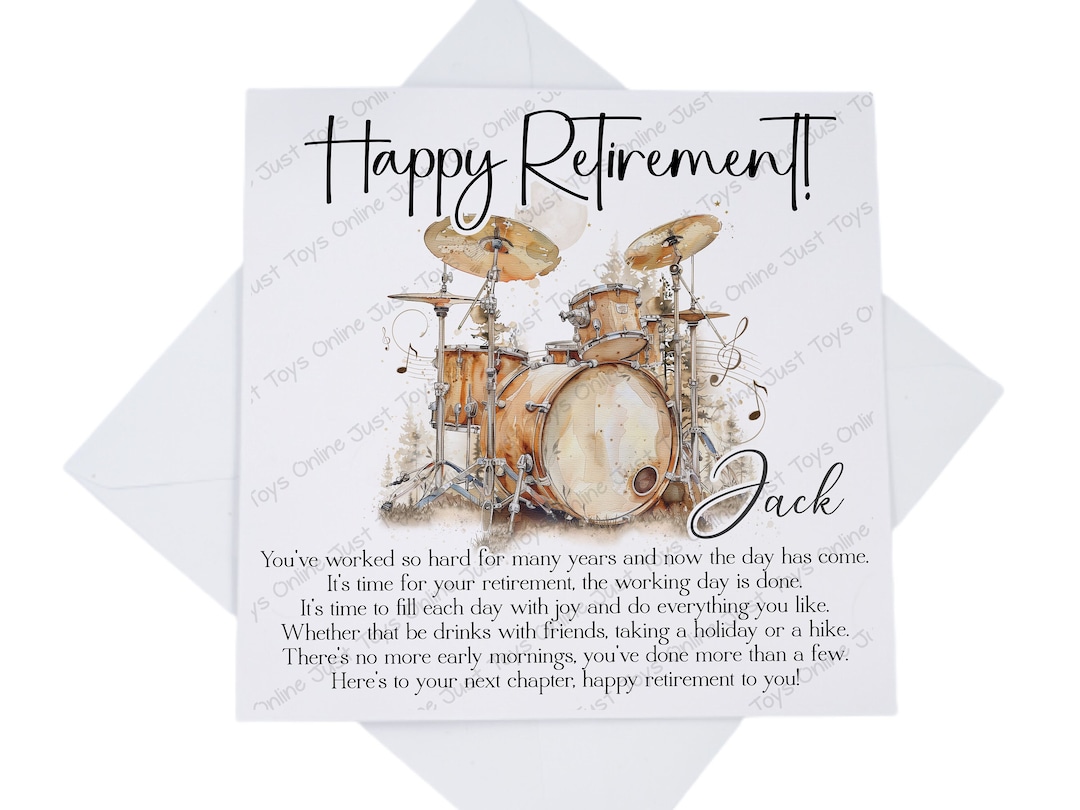 Happy Retirement Card, Personalised Retirement Card With Poem Verse, on ...