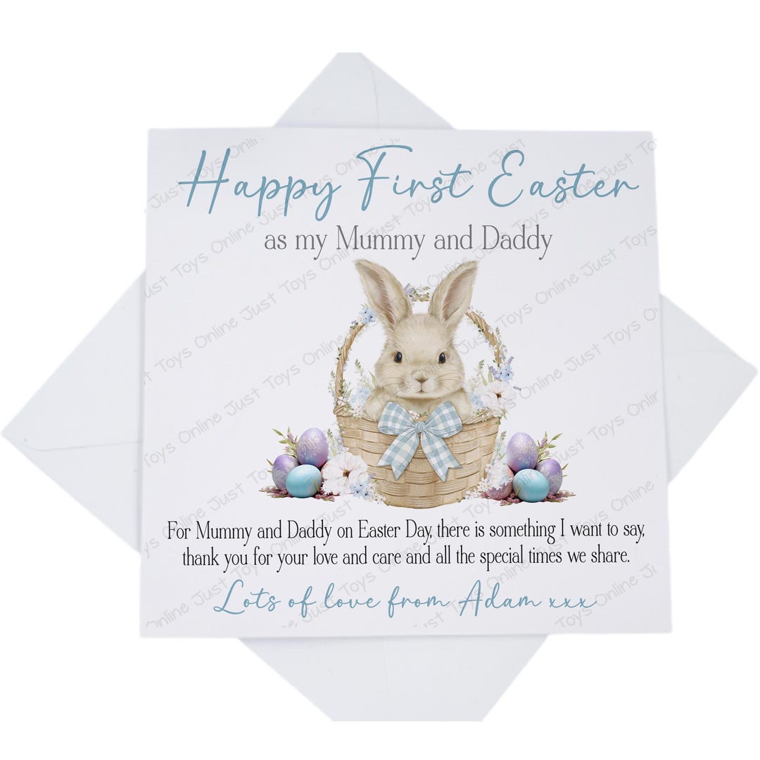 Happy First Easter as My Mummy and Daddy Card, 1st Easter Card for ...