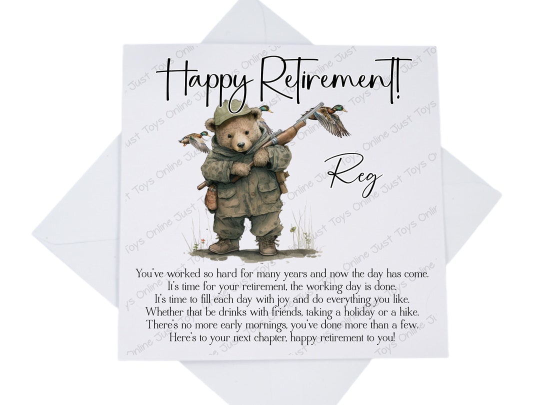 Happy Retirement Card, Personalised Retirement Card With Poem Verse, on ...