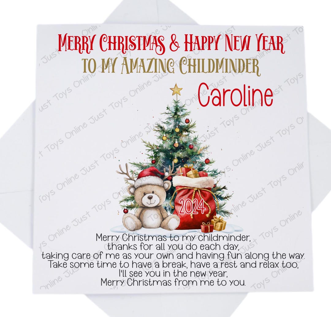 Childminder Christmas Card, Personalised Childminder Card, Christmas ...